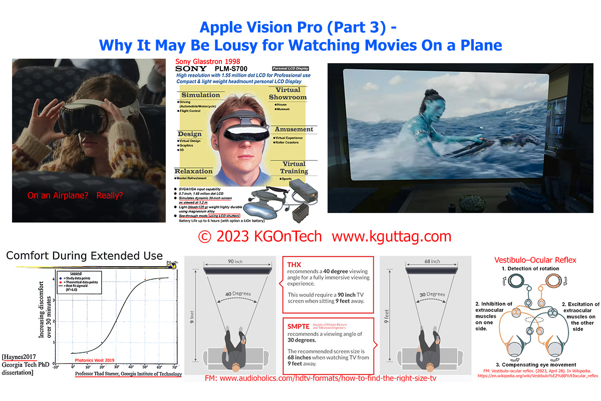 Apple Vision Pro (Part 3) – Why It May Be Lousy for Watching Movies On a Plane - KGOnTech